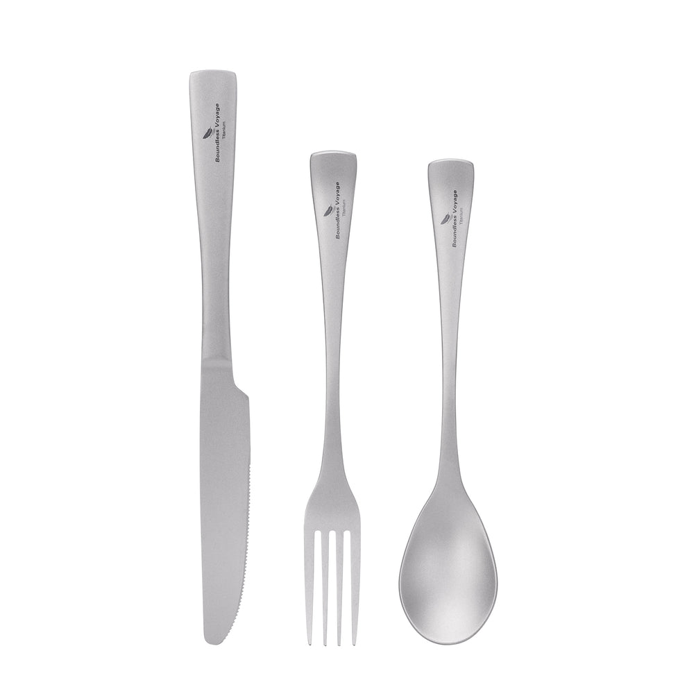 Boundless Voyage Titanium Flatware Set – Portable Outdoor Knife Fork S ...